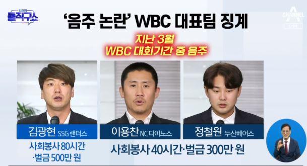 [핫플]‘WBC 음주 파동’ 3인, 벌금·사회봉사 징계 결정 | ZUM TV