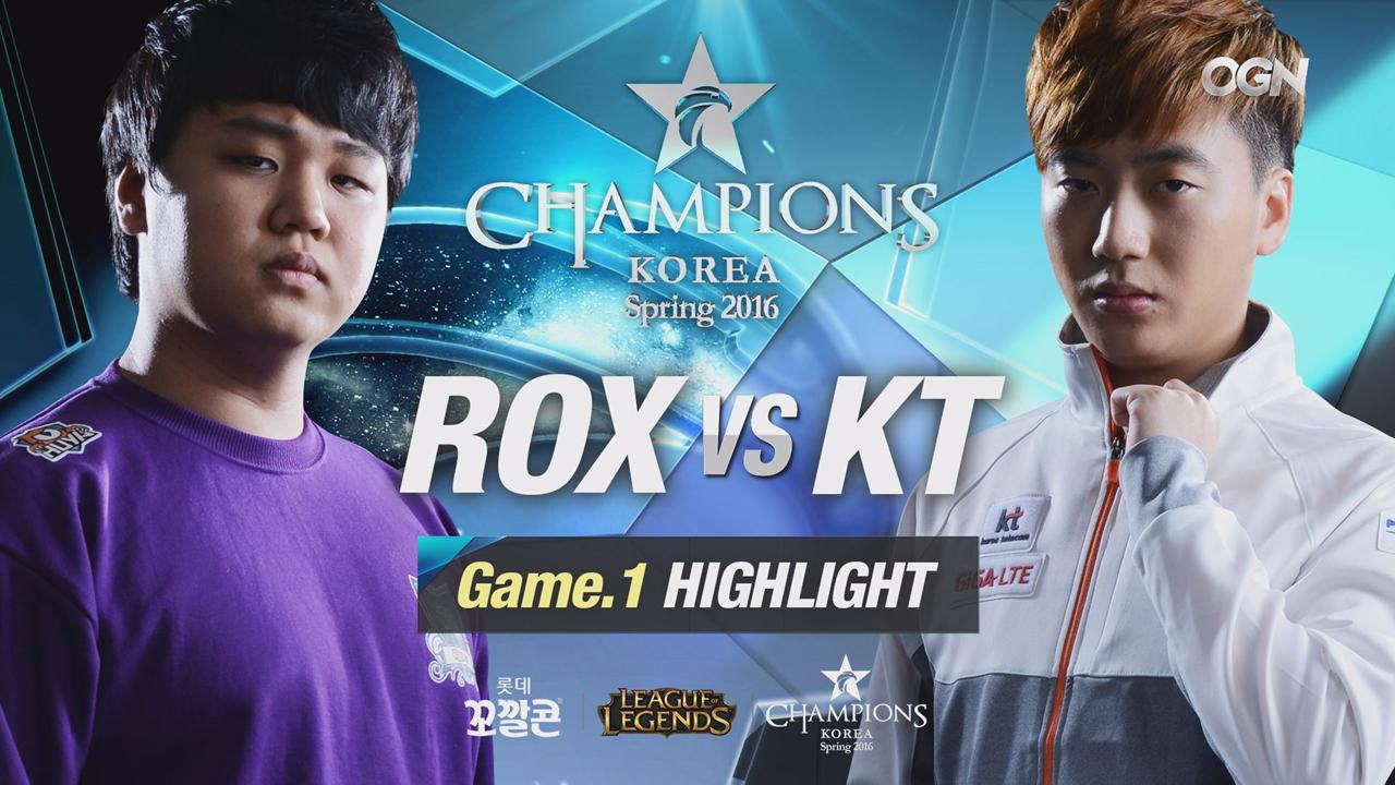 [H/L 2016.03.30] ROX vs KT Game 1 - RO2 l 롯데 꼬깔콘 LoL Champions Korea Spring 2016 | ZUM TV
