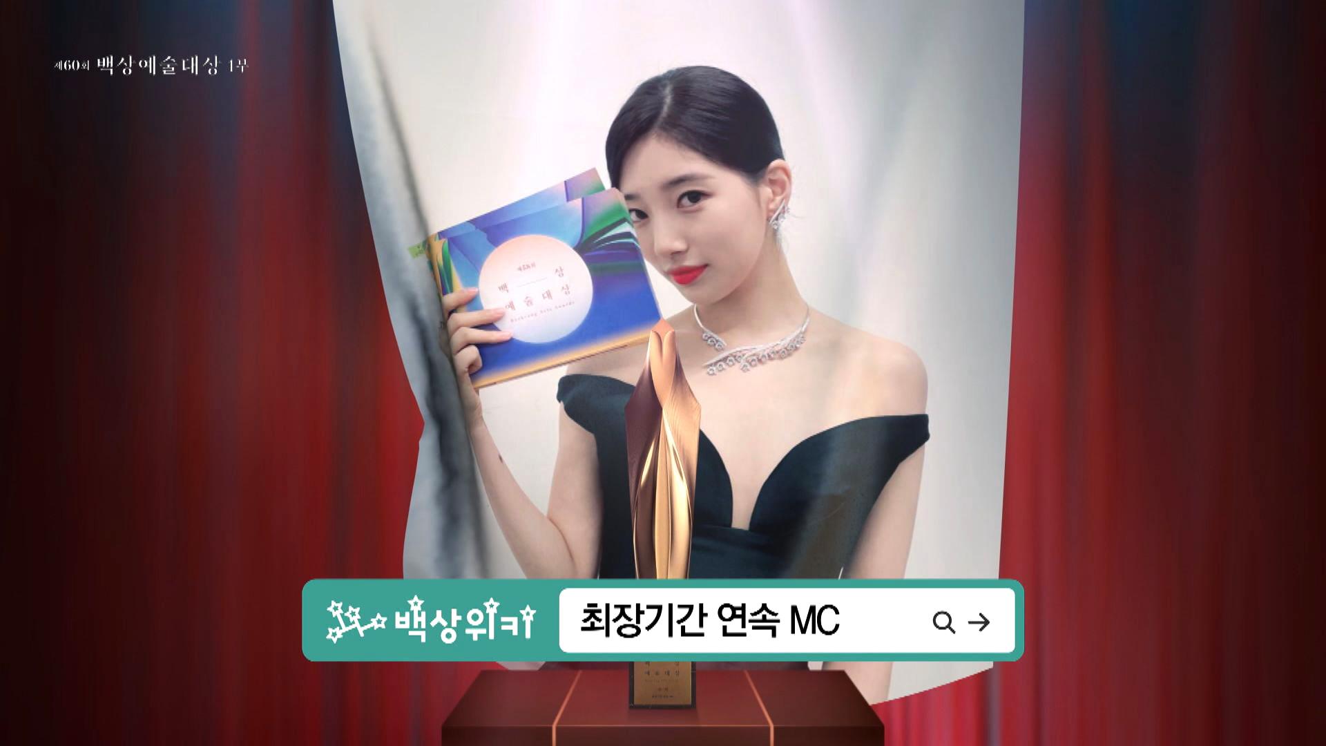 [60회 백상] 백상 위키 - 최장 기간 연속 MC 수지?! 역대 기록 다 여기에! | JTBC 240507 방송 | ZUM TV