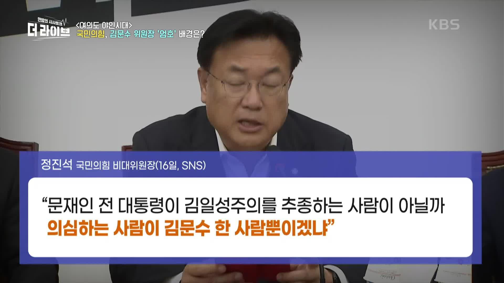 국민의힘, 김문수 위원장 ‘엄호‘ 배경은? | KBS 221018 방송 | ZUM TV