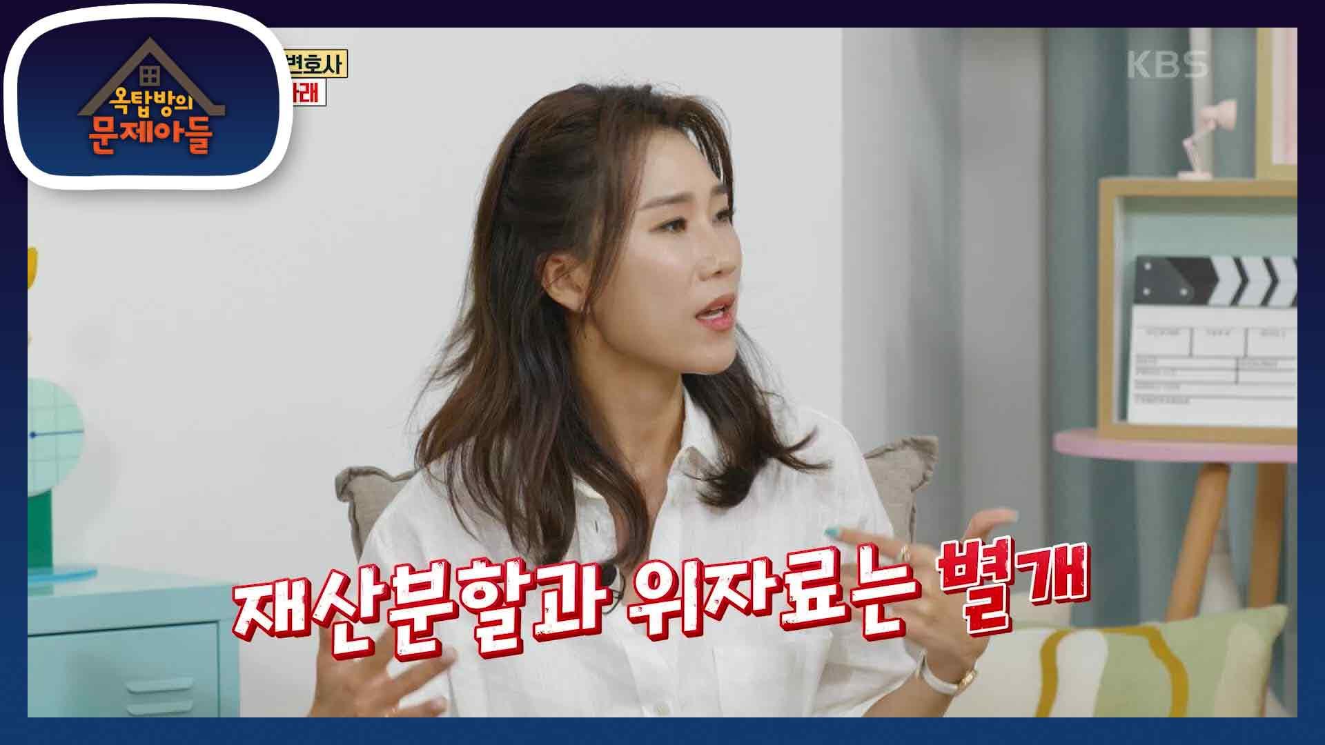 ＂재산분할과 위자료는 별개다!＂ 외국과 한국의 위자료&재산분할 차이점! | KBS 230712 방송 | ZUM TV