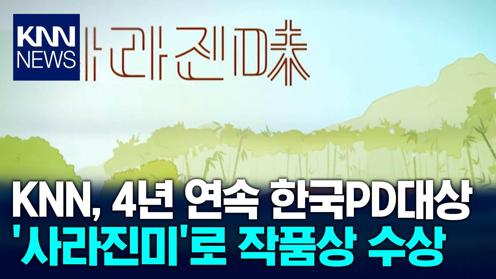 KNN 드라마 ′사라진미′ 한국PD대상 수상 / KNN | ZUM TV