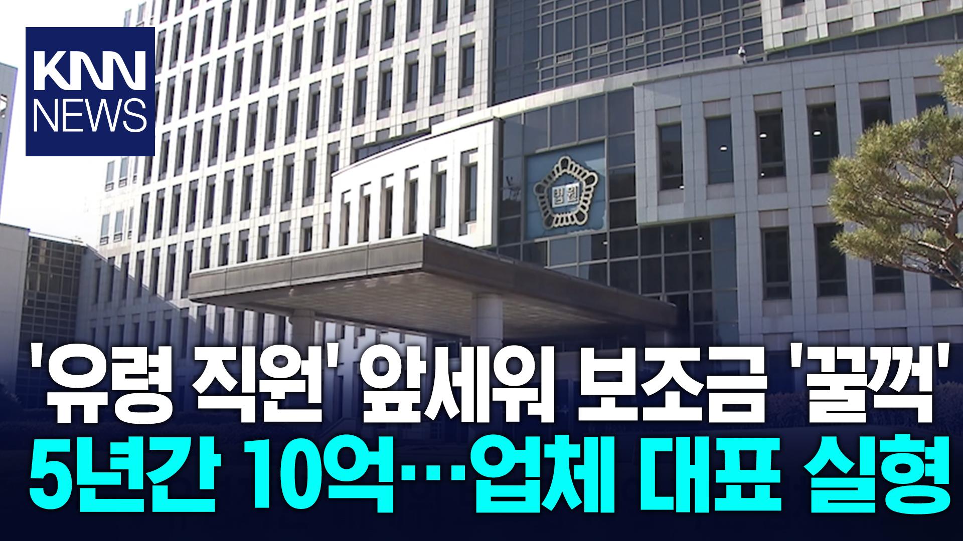 ′유령직원′ 내세워 보조금 10억원 타낸 업체 대표 실형 / KNN | ZUM TV