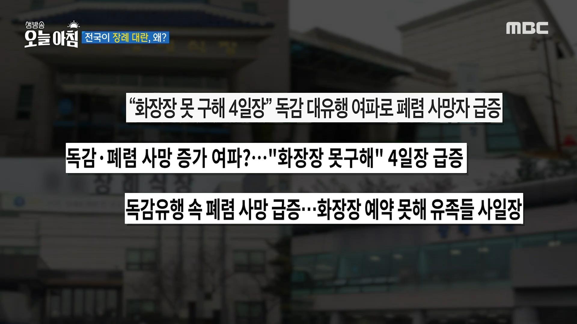 전국이 장례 대란?!, MBC 250120 방송 | ZUM TV