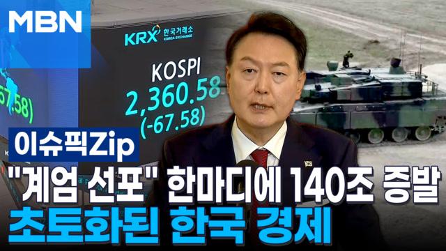 ＂계엄 선포＂ 한마디에 140조 증발…초토화된 한국 경제 | 이슈픽 zip | ZUM TV