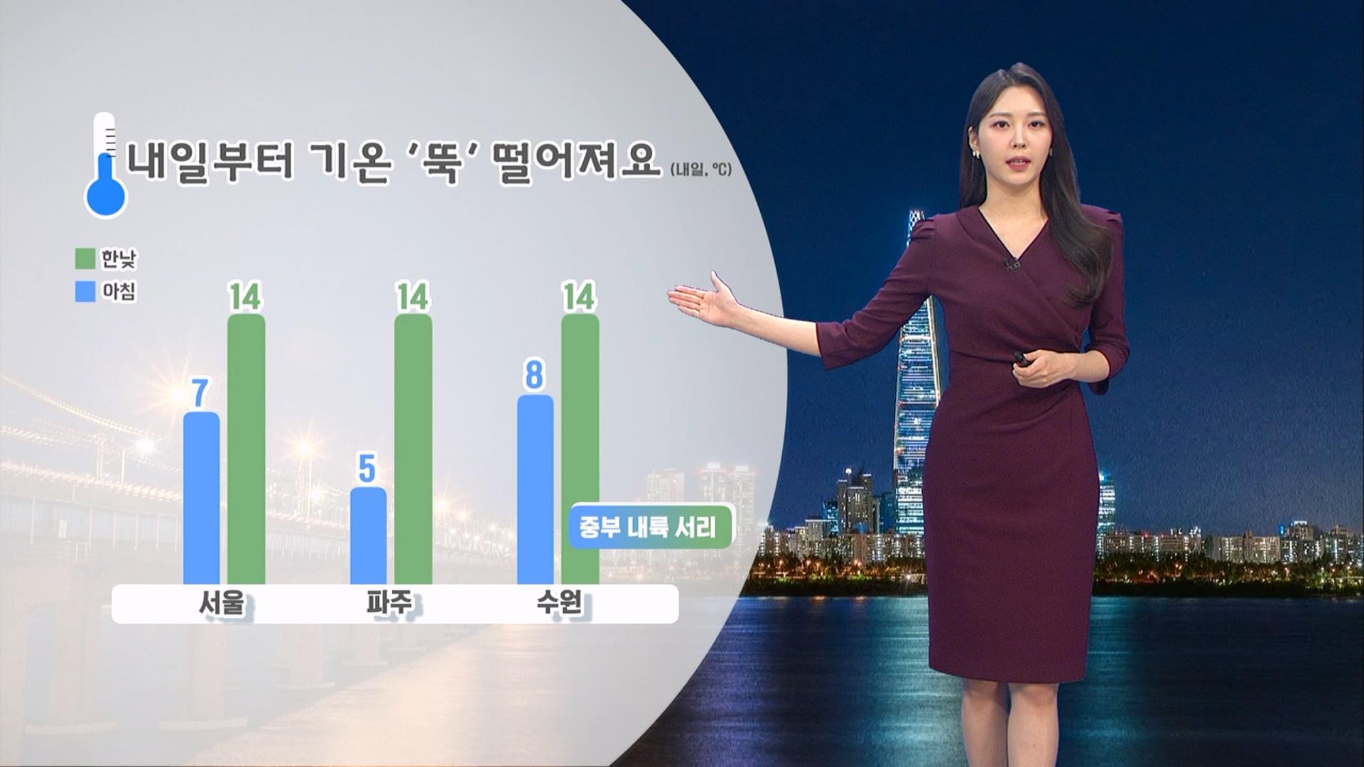 [10/16] 내일 기온 큰 폭으로 떨어져…서울 아침 ′8도′ (문지영 기상캐스터) | ZUM TV