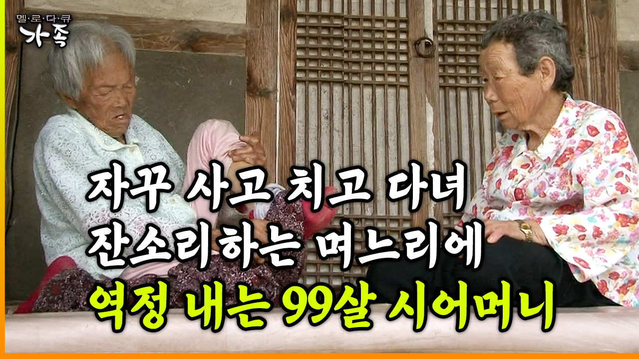 [다큐 ‘가족’ 175회 ②] 자꾸 사고 치고 다녀 잔소리하는 며느리에 역정 내는 99살 시어머니 | ZUM TV